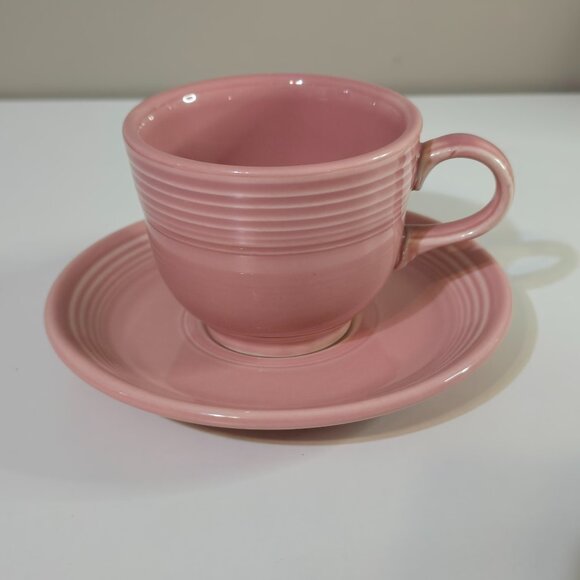 Fiestaware | Dining | Vintage Fiestaware Rose Pink Retired Color Teacup ...